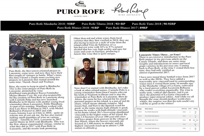 ‘Wine Advocate’ puntúa por encima de los 90 puntos cuatro vinos de Puro ...